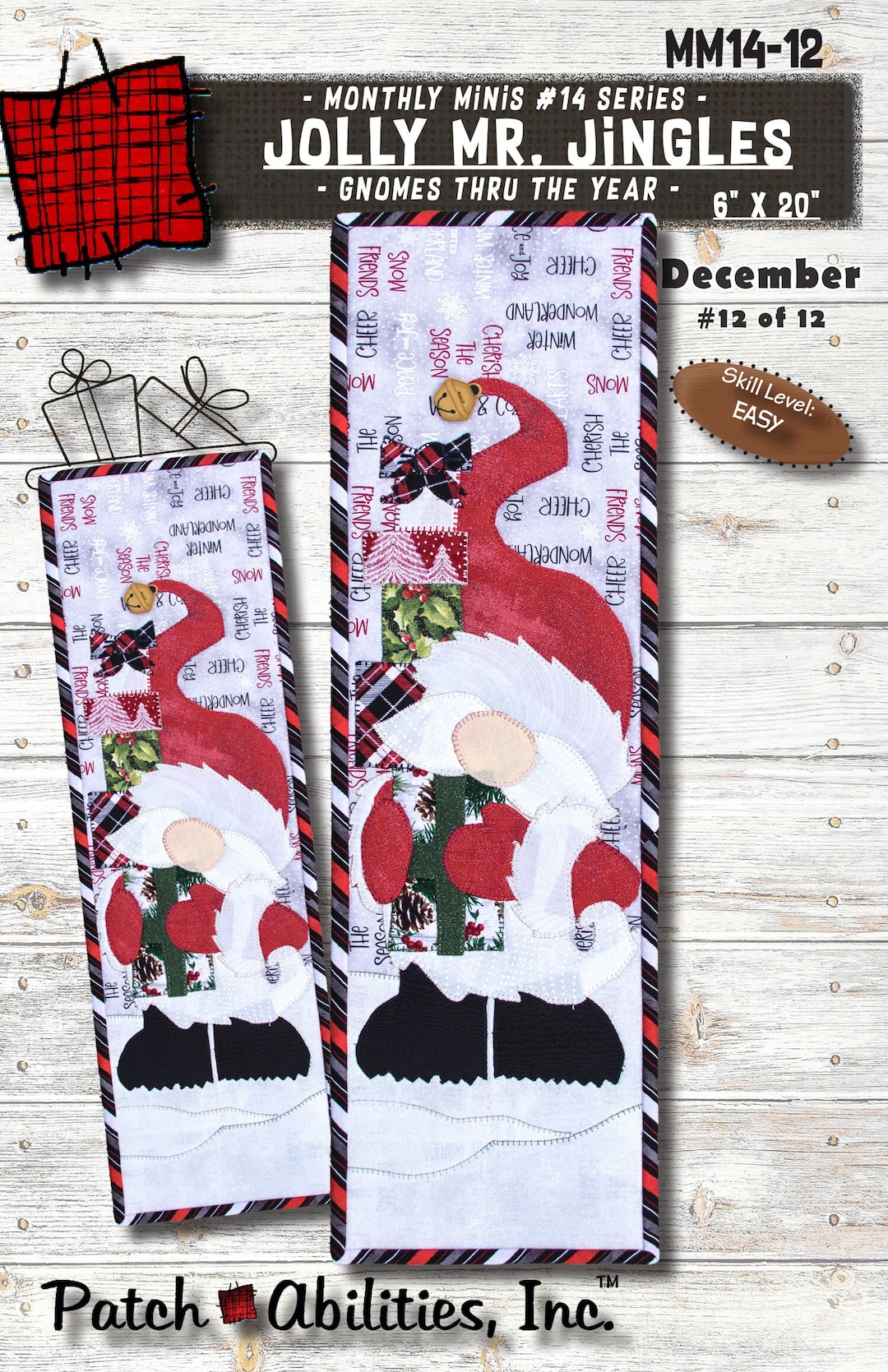 MM14-12 Jolly Mr Jingles December Wall Hanging Instant PDF Download ...