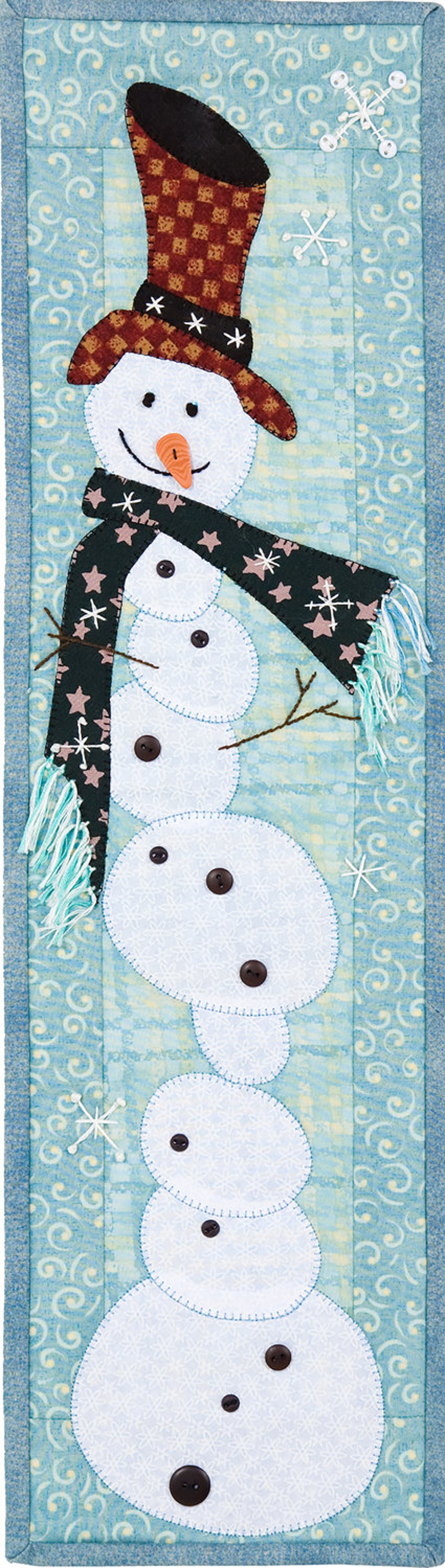MM02 Tipsy Snowman Wall Hanging Instant PDF Sewing Pattern Download by ...