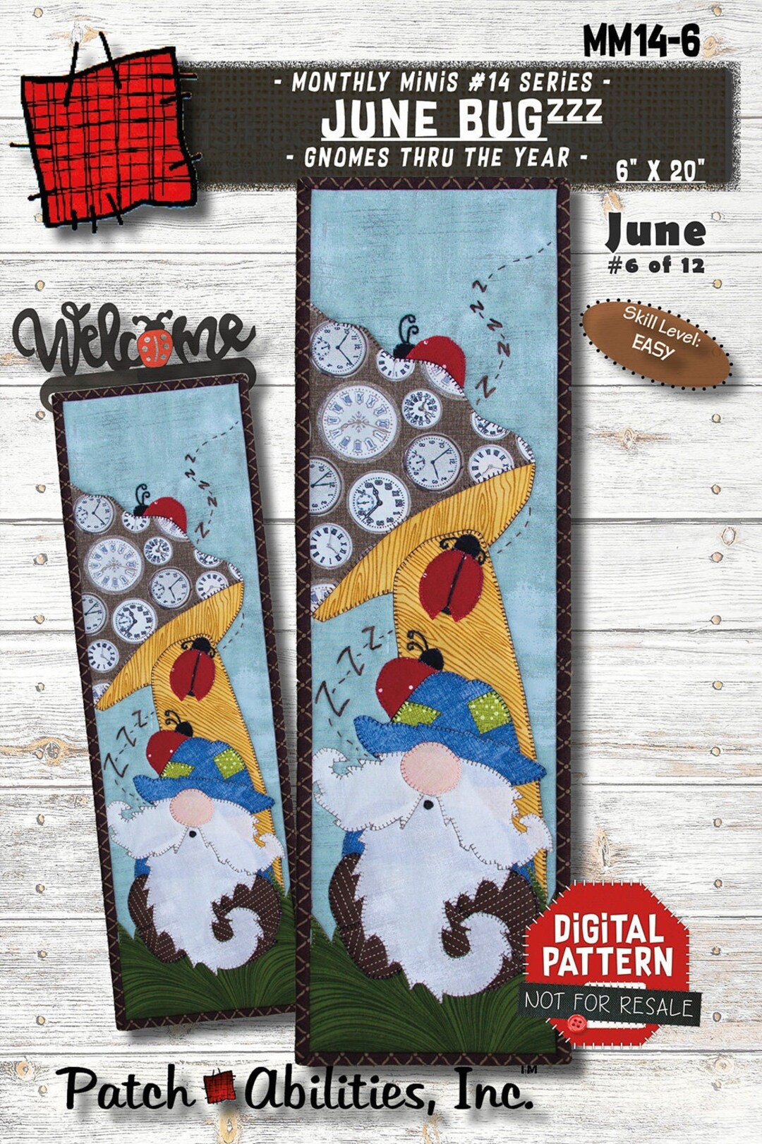 MM14-6 June Bugzzzz June Wall Hanging Instant PDF Download Monthly Mini ...