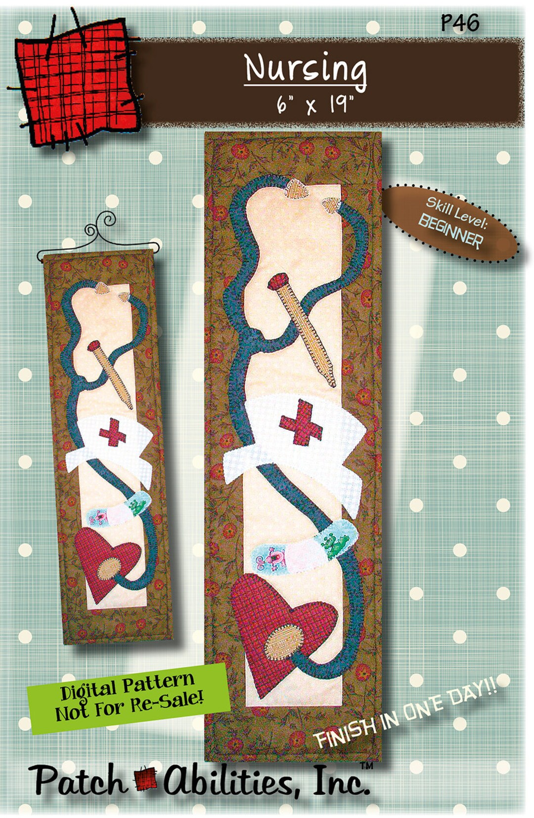 P46 Nursing Wall Hanging Instant PDF Sewing Pattern Download by Patch ...