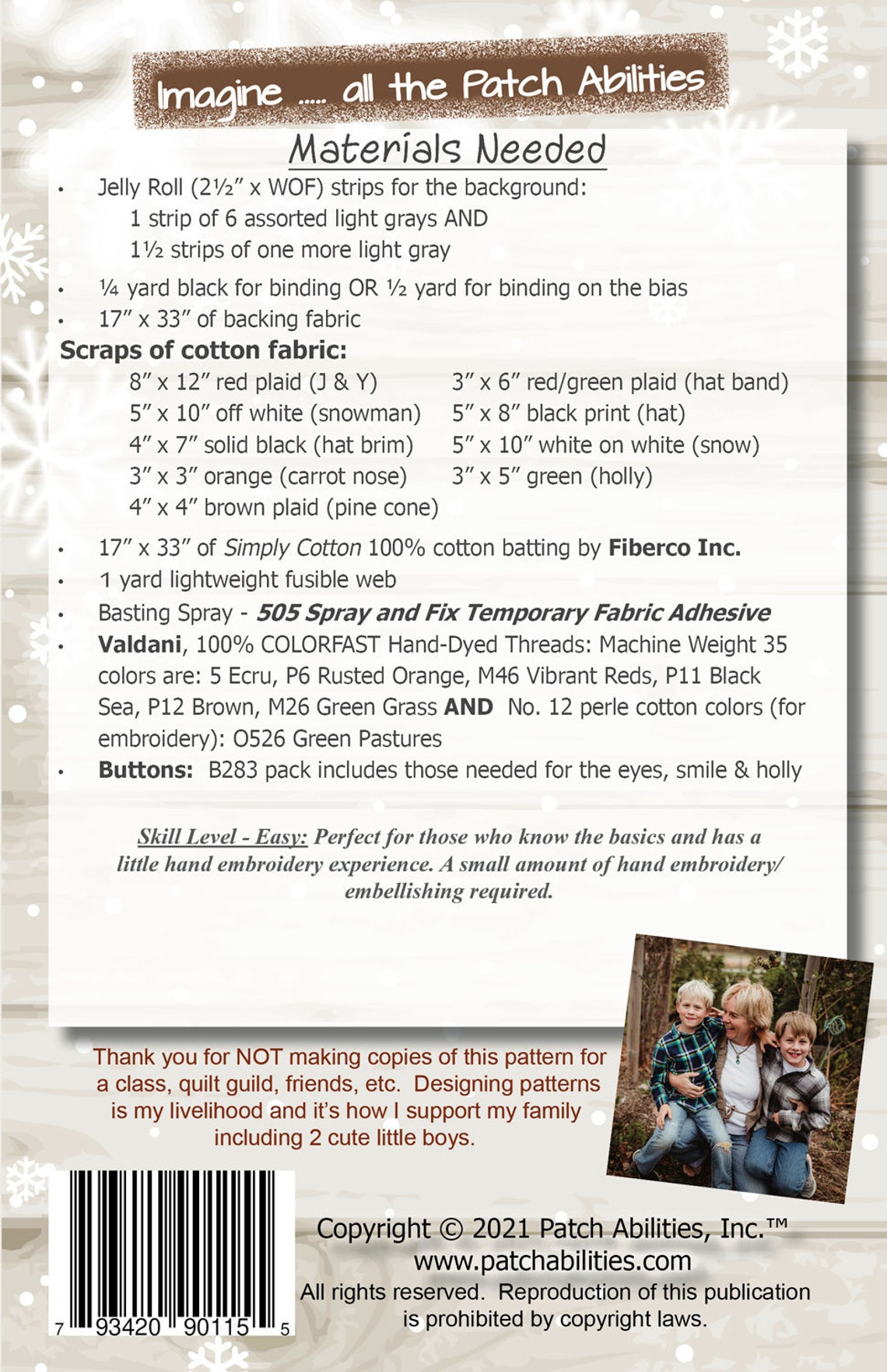 P283 Snowman Joy Table Runner Instant PDF Sewing Pattern Download by ...