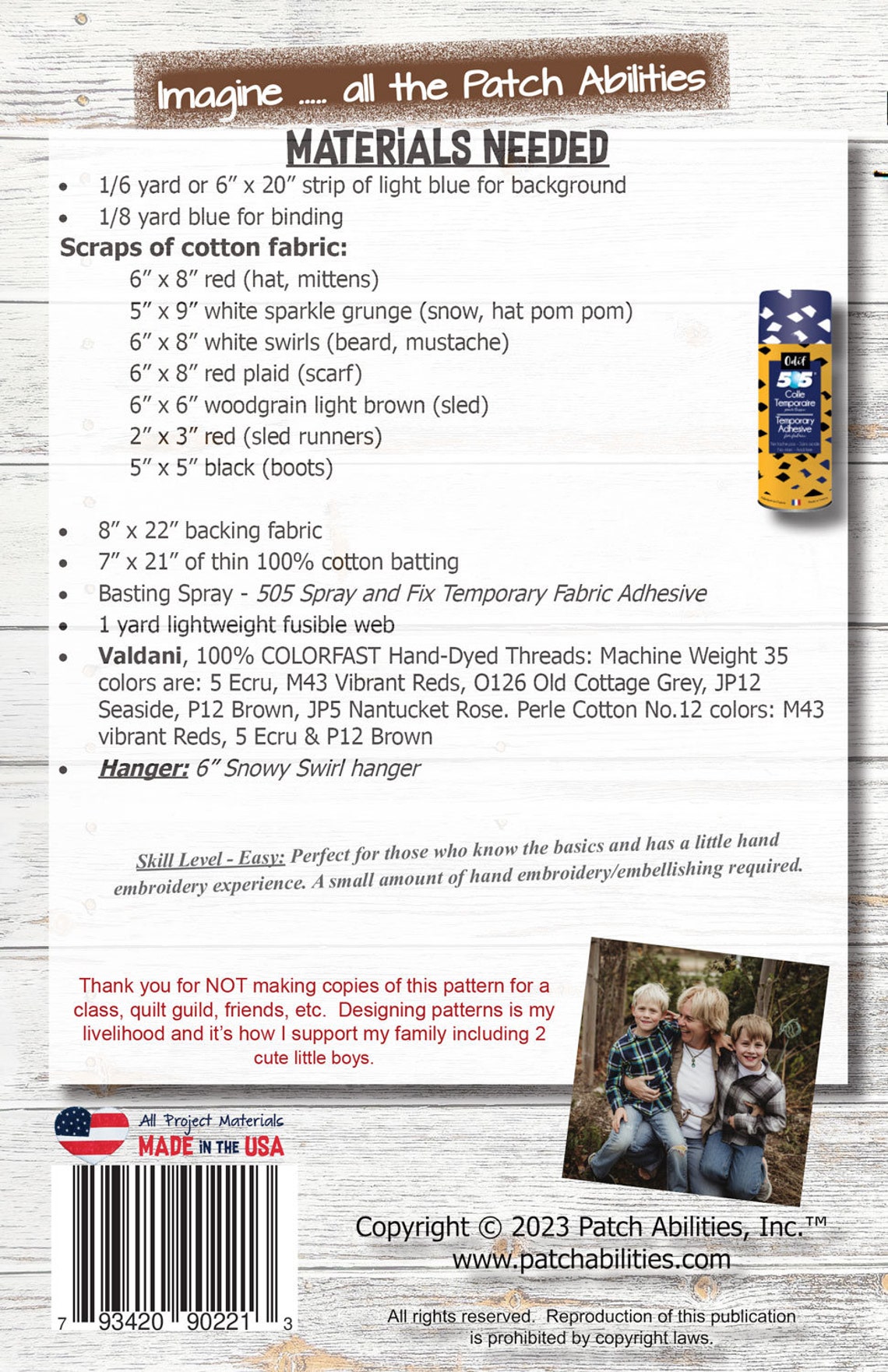 MM14-1 Blizzard Billy Jan Wall Hanging Instant PDF Download Monthly ...