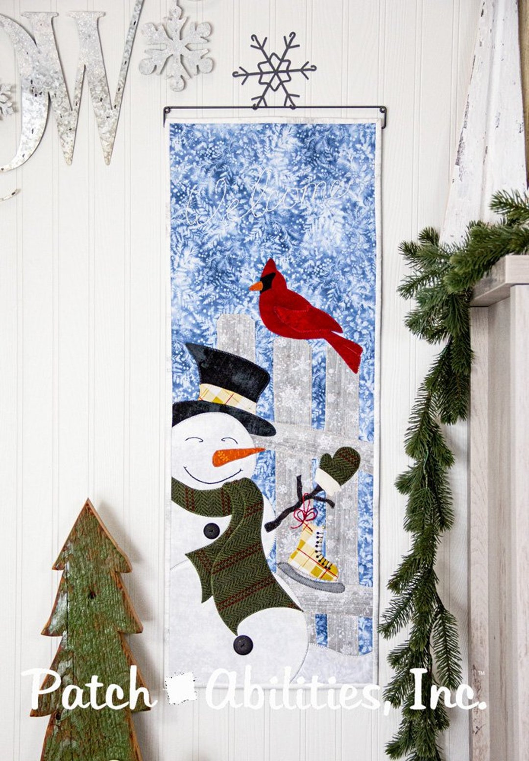 P316 Frosty Friends Wall Hanging Instant PDF Sewing Pattern Download by Patch Abilities, Inc. - Etsy
