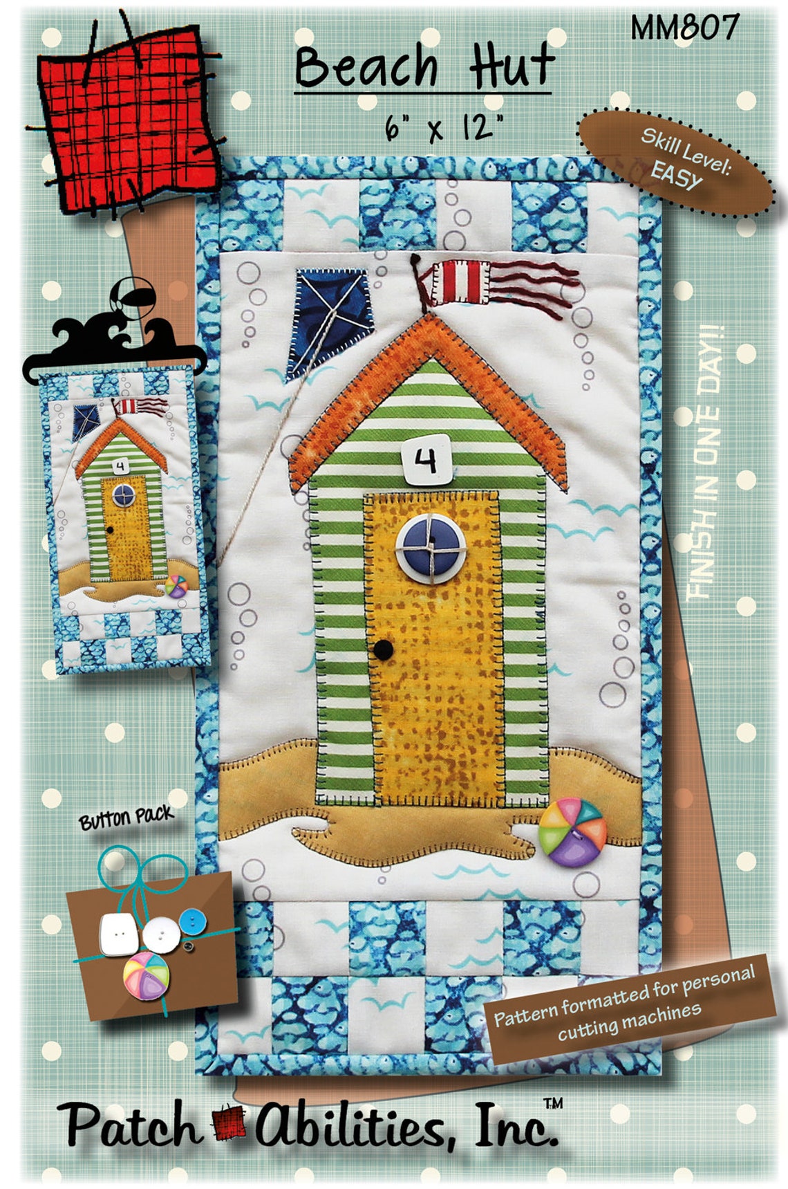 MM807 Beach Hut Wall Hanging Instant PDF Sewing Pattern Download by ...