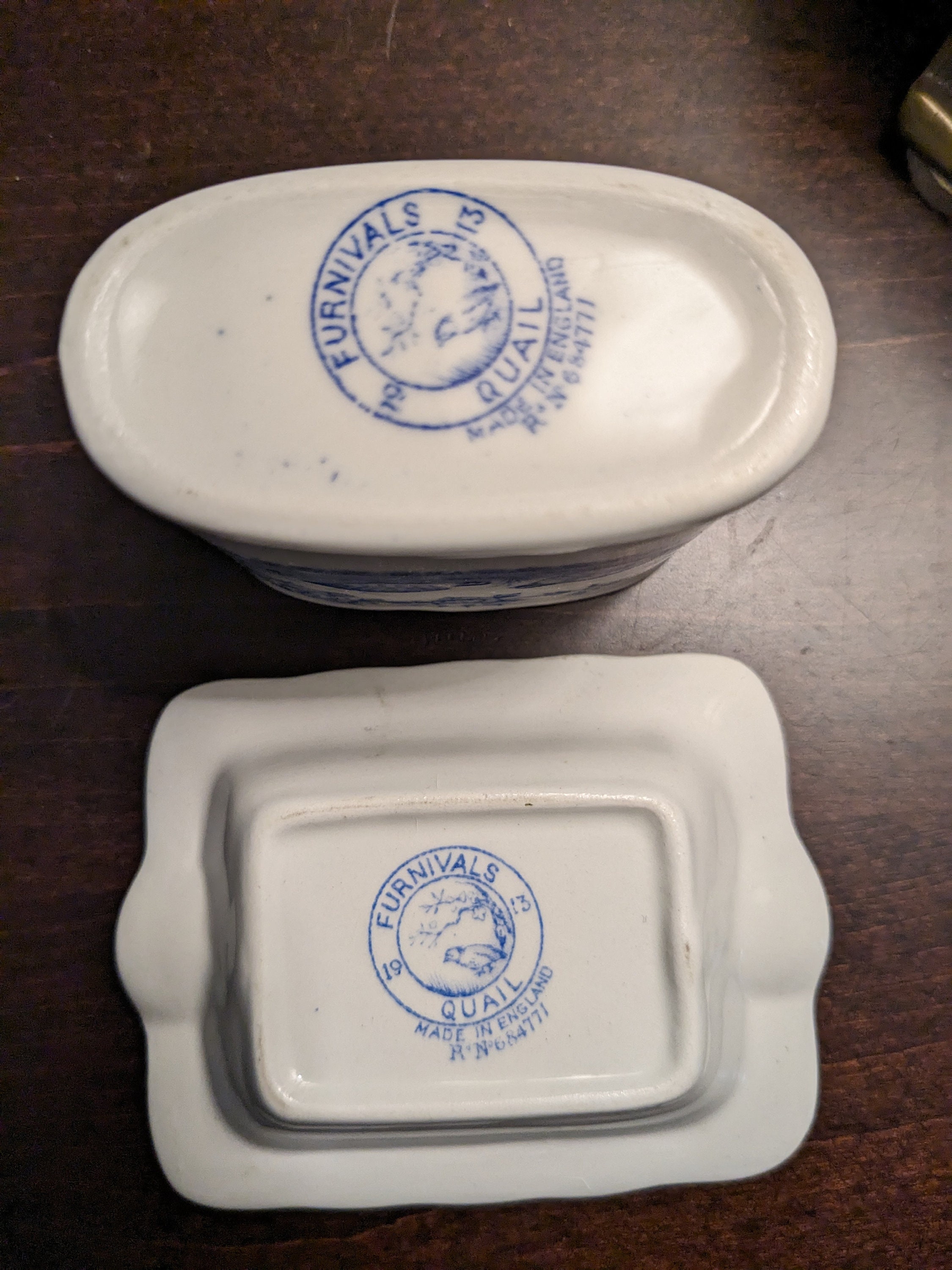 Antique Vintage Furnivals Quail Ashtray Vanity Ironstone 1913 Pattern ...