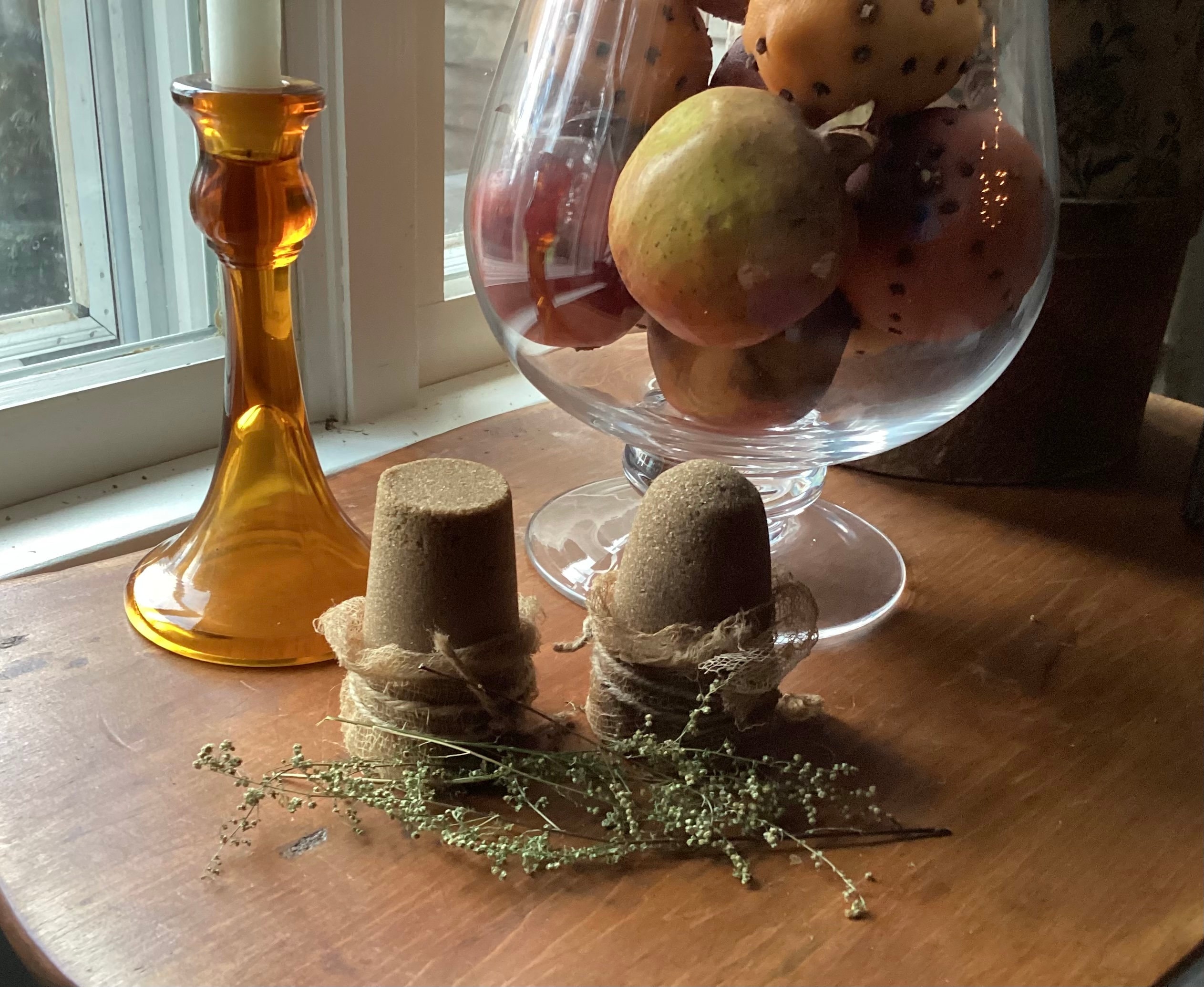 Petite Pair Early Primitive Colonial Sugar Cones Pantry Cakes Flat and ...