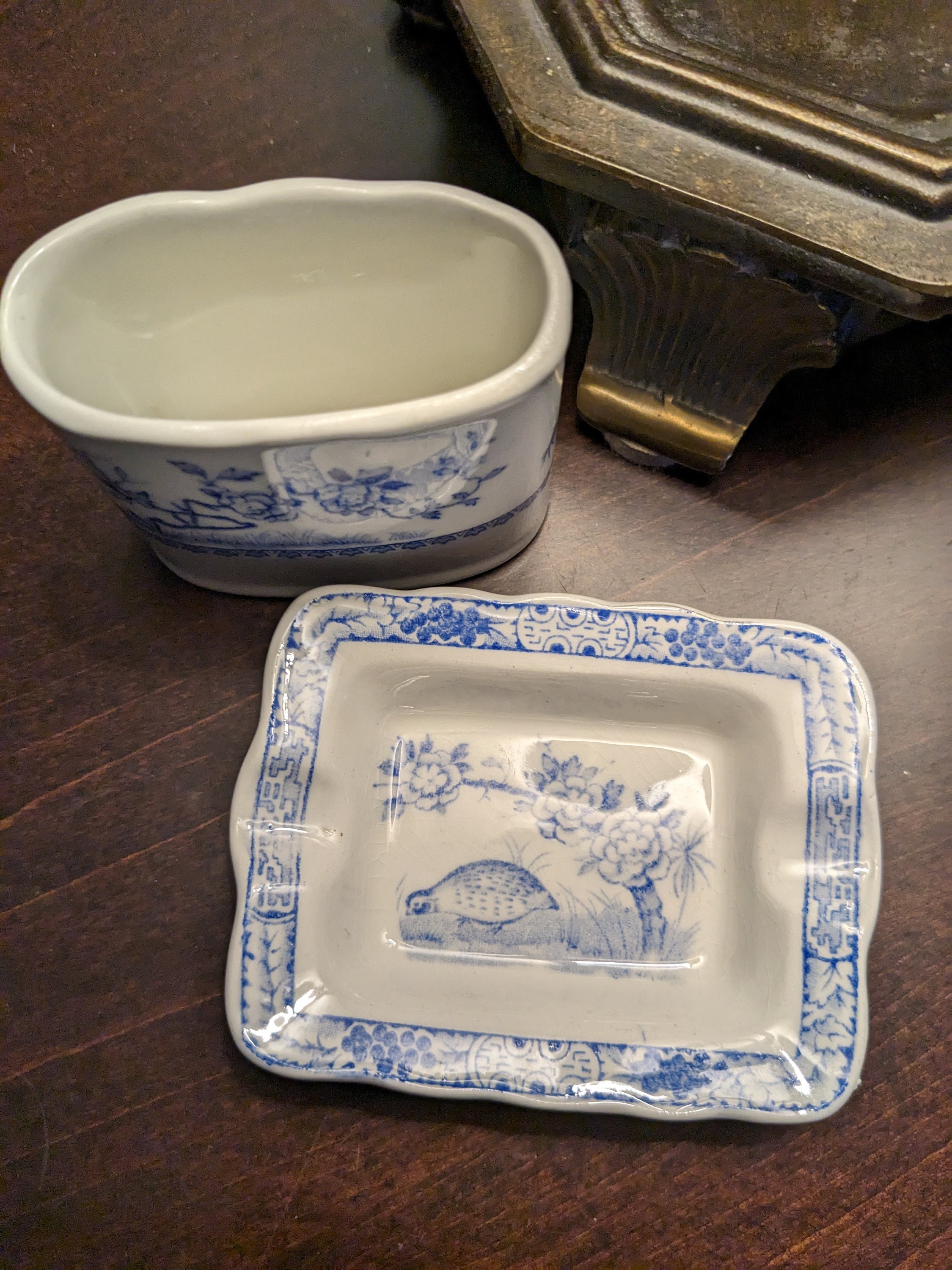 Antique Vintage Furnivals Quail Ashtray Vanity Ironstone 1913 Pattern ...