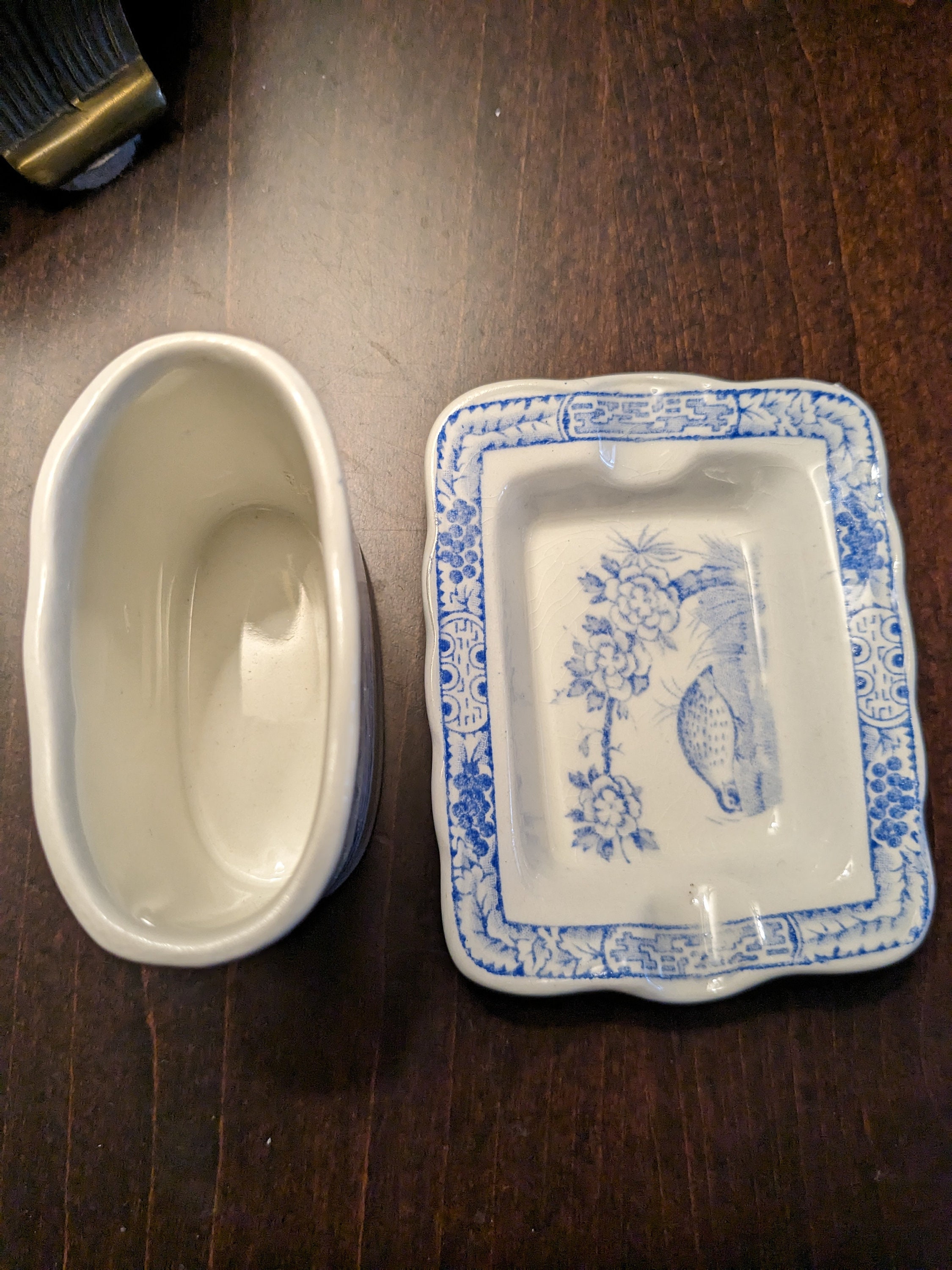 Antique Vintage Furnivals Quail Ashtray Vanity Ironstone 1913 Pattern ...