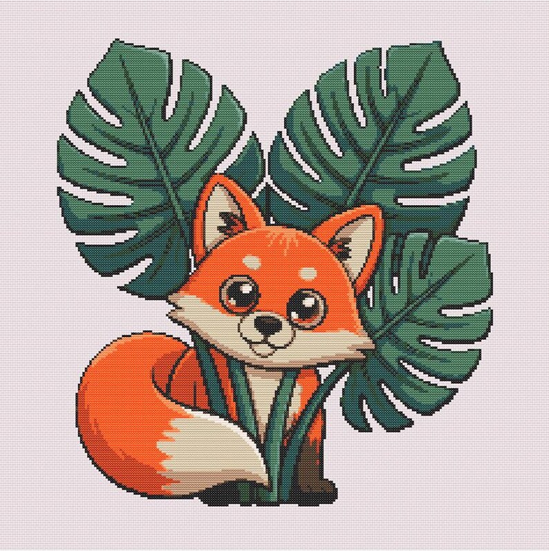 Fox Cross Stitch Pattern PDF • Woodland Animal Embroidery • Beginner ...