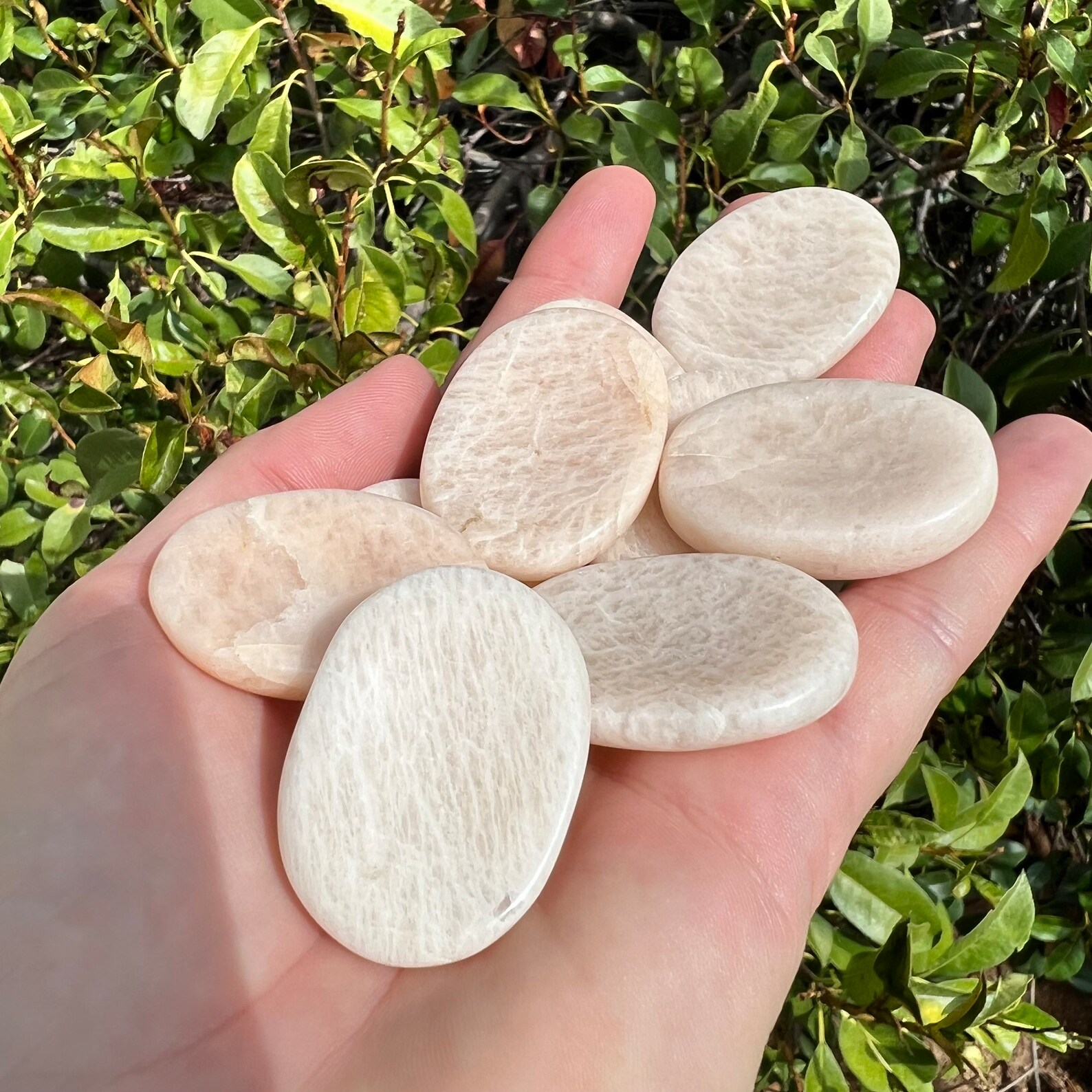 Peach Moonstone Worry Stone Polished Gemstone Crystal - Etsy