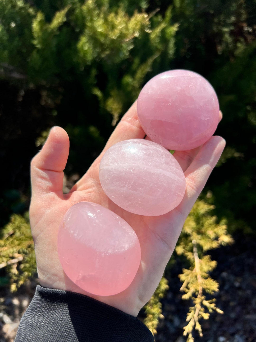 Rose Quartz Palm Stone Polished Gemstone SALE - Etsy