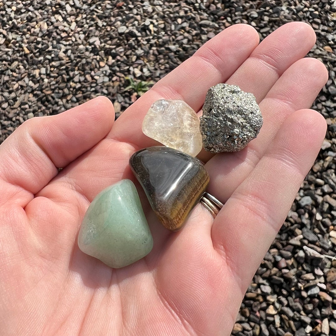 Prosperity and Wealth Crystal Kit, Aventurine, Tiger Eye, Citrine and ...