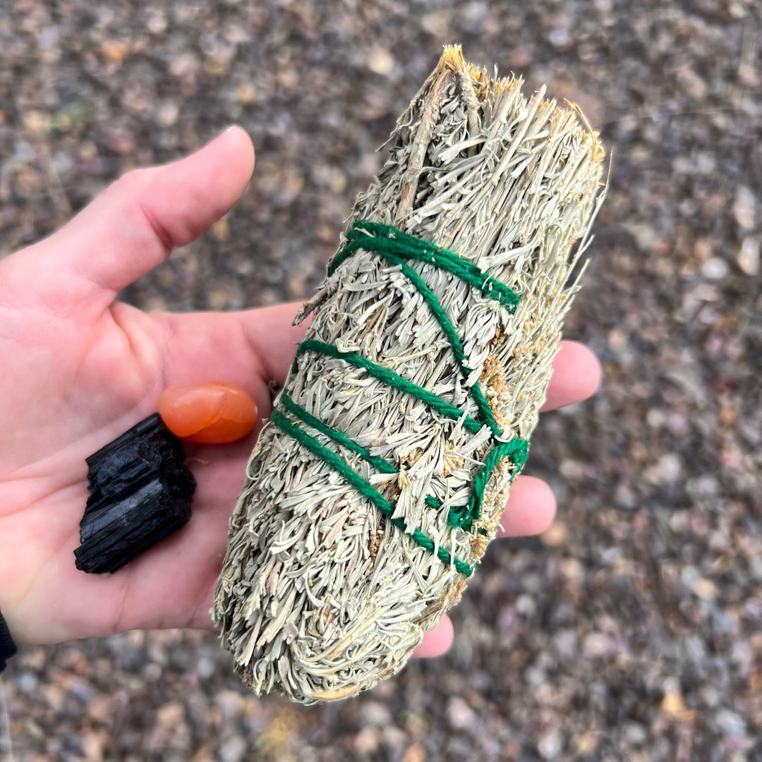 Sweetgrass and Crystal Kit Bundle, Carnelian and Black Tourmaline ...