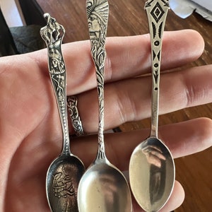 Native American Cowboy Spoon Pendant Moonstone Necklace - Etsy