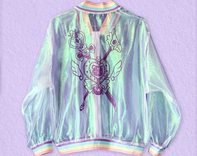 Organza Bomber Jacket, Rave Wear, Summer Jacket, Magical Girl Boy ...