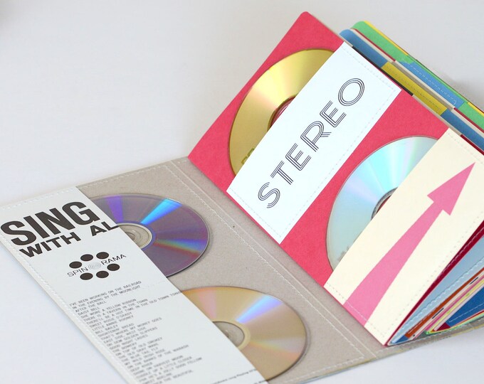 52 CD Holder Book, DVD Wallet, DVD Storage Case Handmade From Upcycled ...