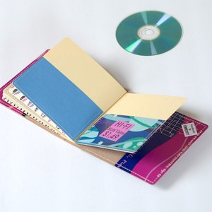14 CD Wallet, CD/ DVD Storage Book Handmade From Upcycled Album Cover ...