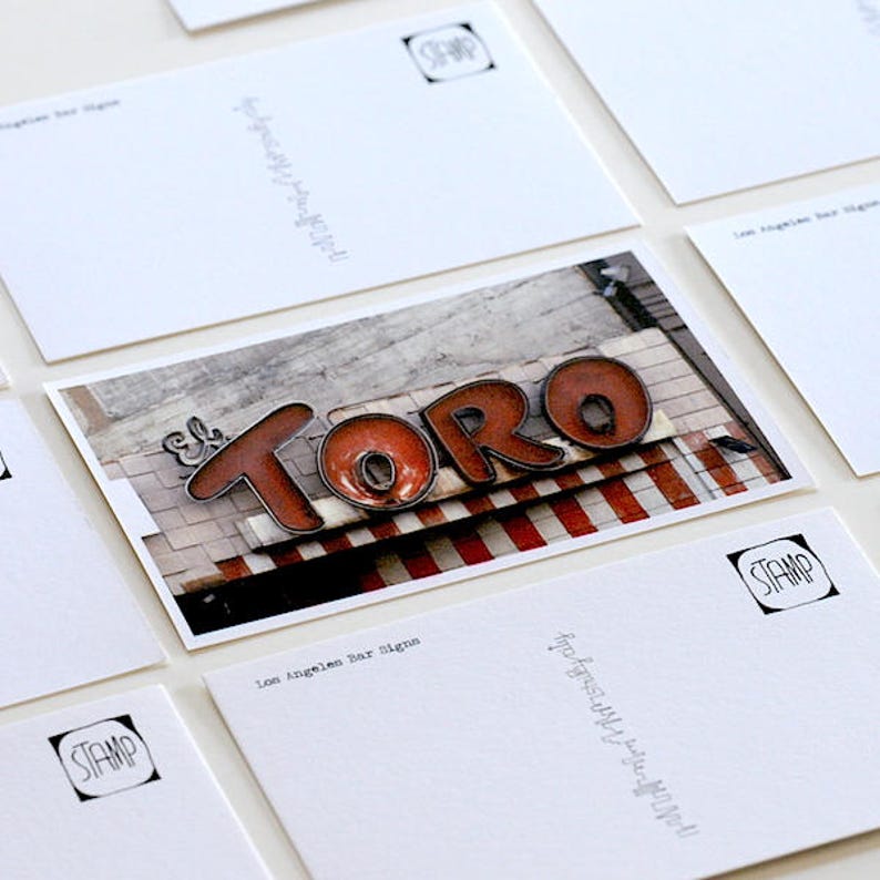Old Los Angeles Bar Sign Photography Postcards, Vintage Los Angeles ...
