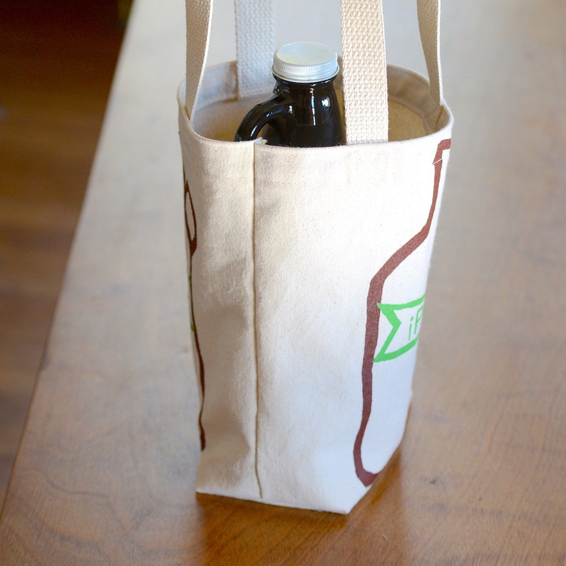 IPA Growler Bag Screen Printed Canvas Tote IPA Growler Tote | Etsy