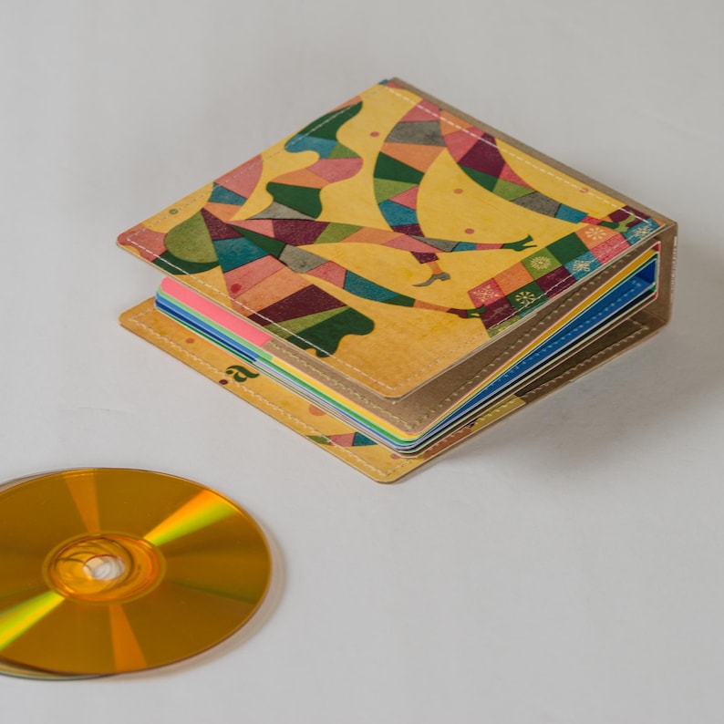 14 CD Wallet, CD/ DVD Storage Book Handmade From Upcycled Album Cover ...