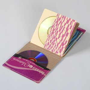 14 CD Wallet, CD/ DVD Storage Book Handmade From Upcycled Album Cover ...