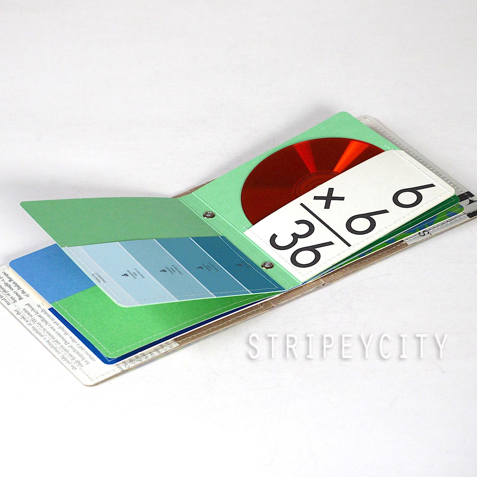 14 CD Wallet, CD/ DVD Storage Book Handmade From Upcycled Album Cover ...