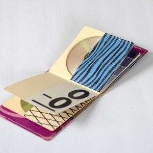 14 CD Wallet, CD/ DVD Storage Book Handmade From Upcycled Album Cover ...