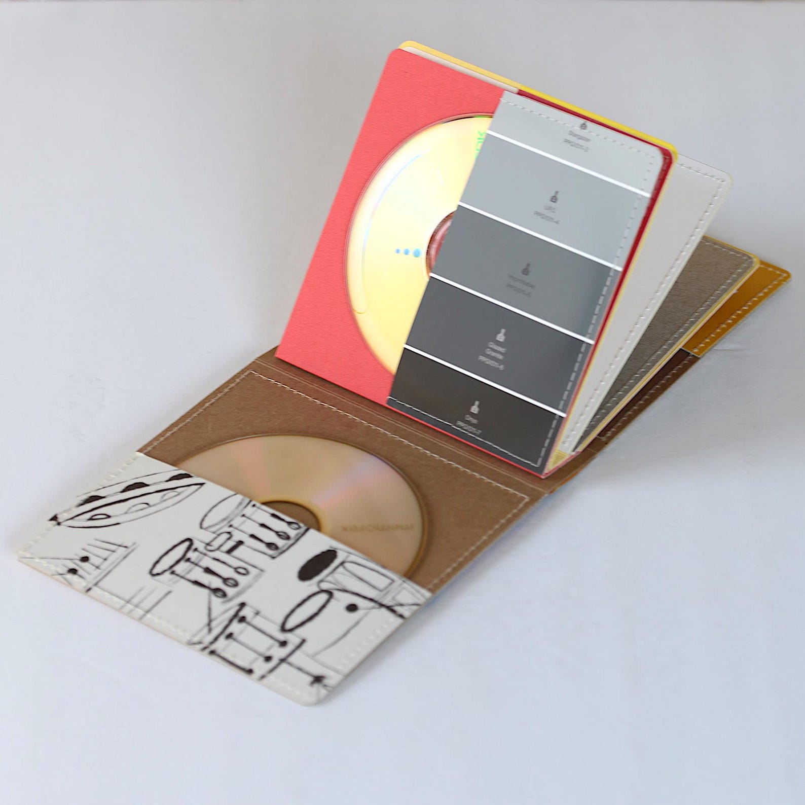 14 CD Wallet, CD/ DVD Storage Book Handmade From Upcycled Album Cover ...