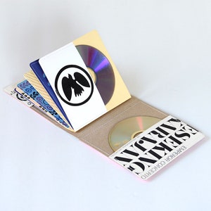 14 CD Wallet, CD/ DVD Storage Book Handmade From Upcycled Album Cover ...
