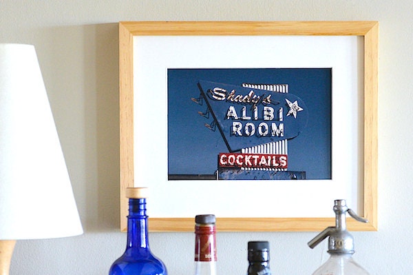 Vintage Los Angeles Photography/ Bar Decor/ Classic Bar Sign/ Color ...