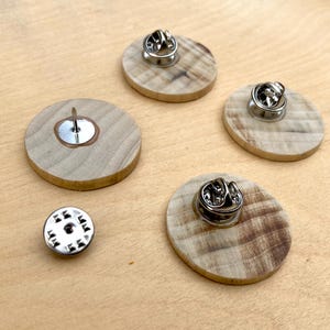 Eyes Buttons, Lapel Pins, Handmade Wooden Eye Art Badges, Pinback ...