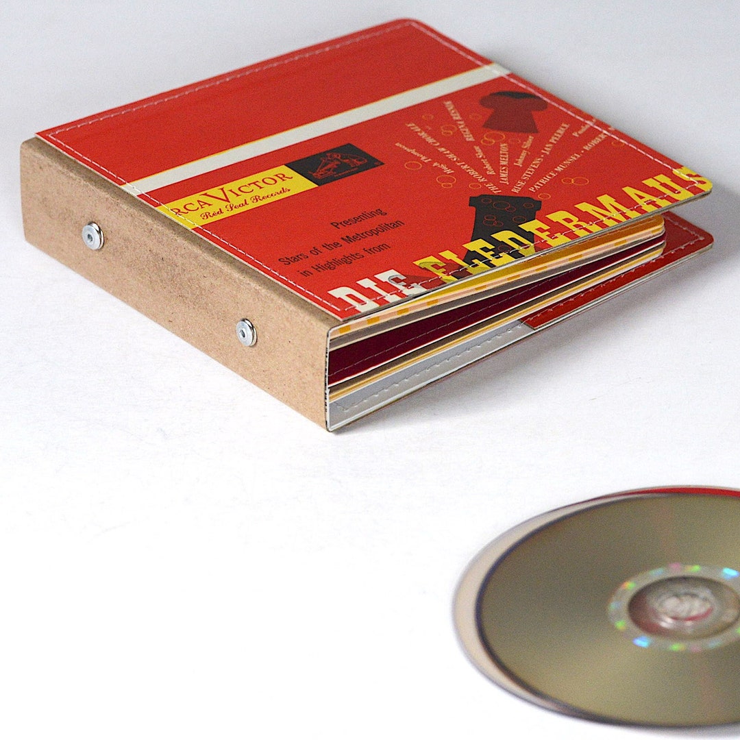 14 CD Wallet CD/ DVD Storage Book Handmade From Upcycled - Etsy