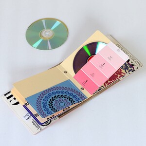 14 CD Wallet, CD/ DVD Storage Book Handmade From Upcycled Album Cover ...
