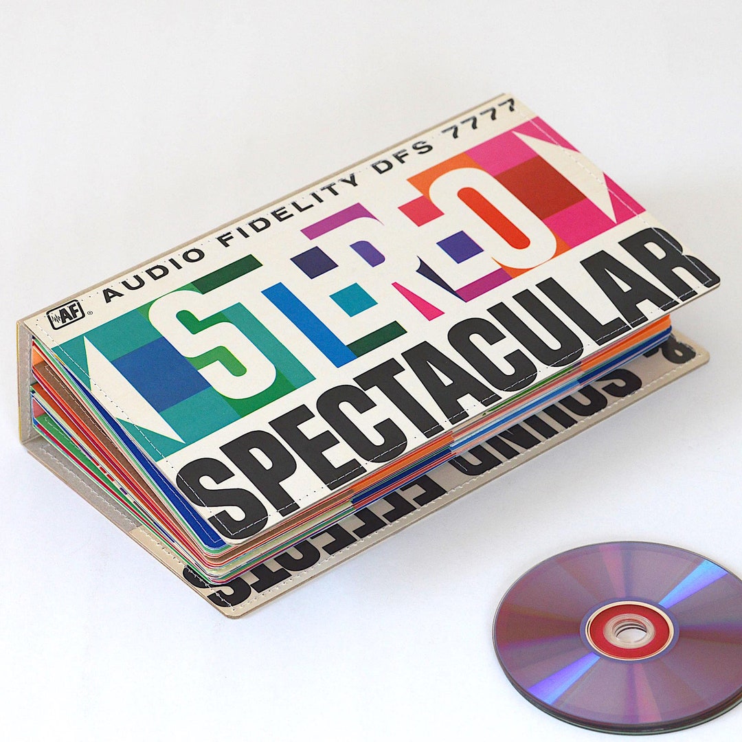 52 CD Holder Book, DVD Wallet, DVD Storage Case Handmade From Upcycled ...