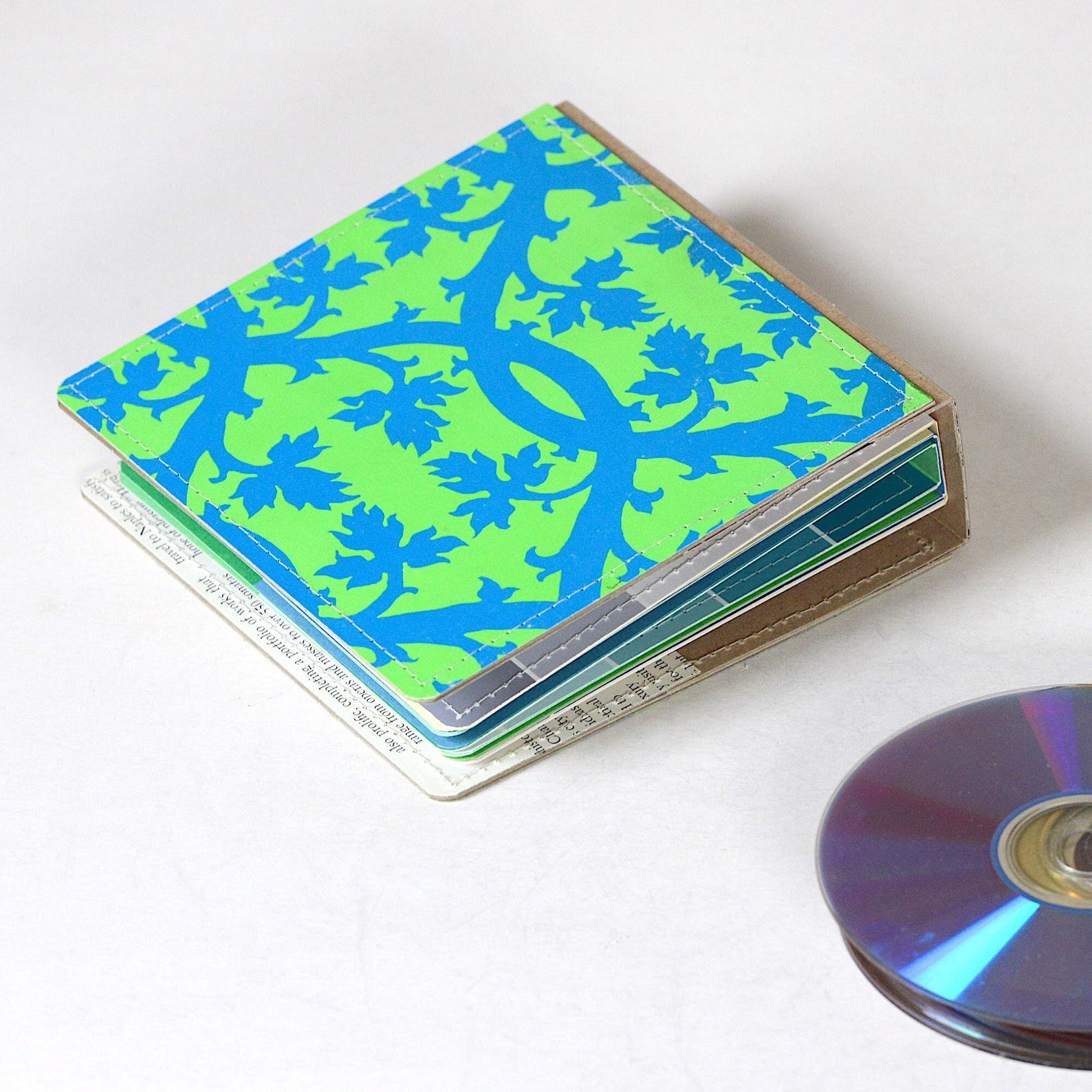 14 CD Wallet, CD/ DVD Storage Book Handmade From Upcycled Album Cover ...