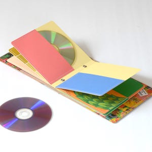 14 CD Wallet, CD/ DVD Storage Book Handmade From Upcycled Album Cover ...