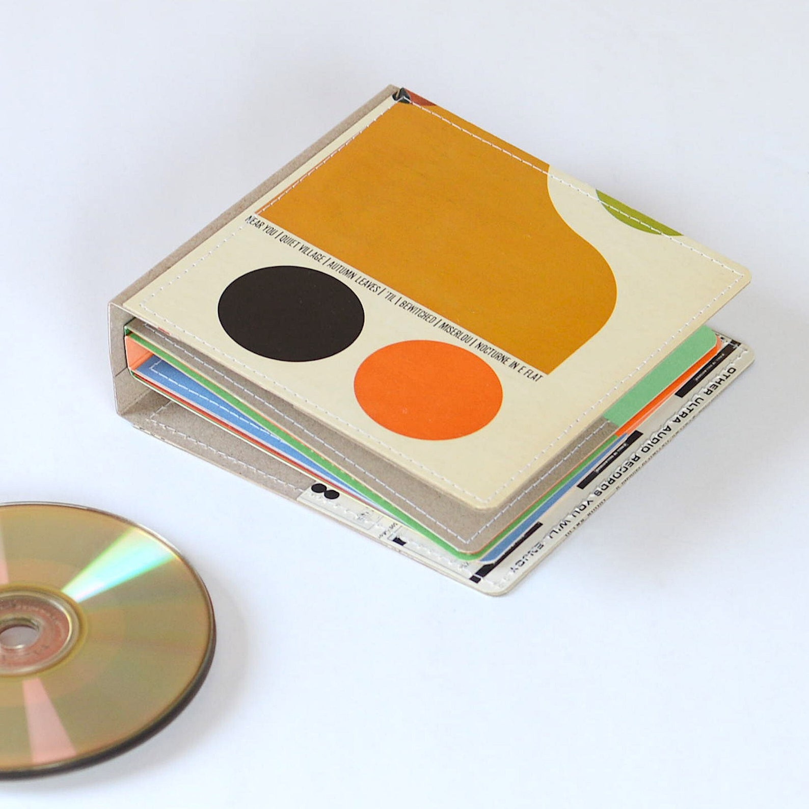 10 CD/ DVD Wallet, CD Holder Book Handmade From Upcycled Album Cover ...