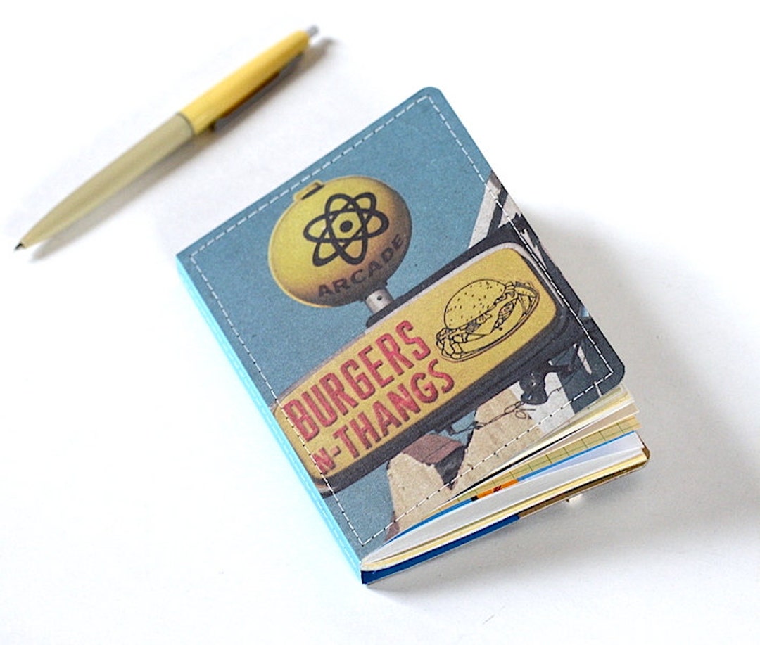 Upcycled Mini Journal Burgers N Thangs Edition, Hamburger Journal ...