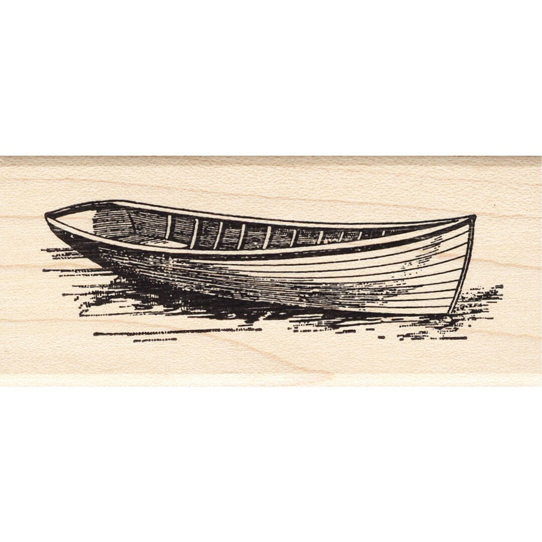 Row Boat 600F Beeswax Rubber Stamps Unmounted, Cling, Mounted Stamp ...