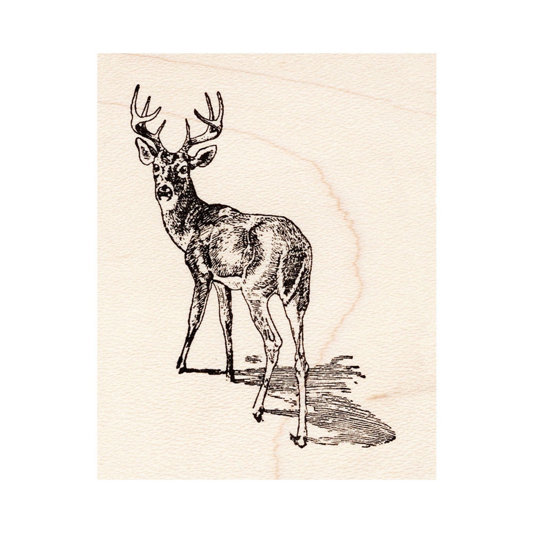 Stag in Snow 1662G Beeswax Rubber Stamps Unmounted, Cling, Mounted ...