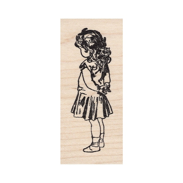 Girl Rubber Stamp - Etsy