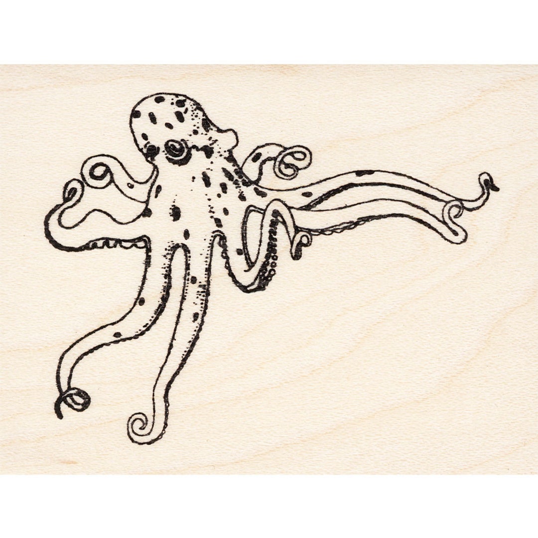 Octopus 1628I Beeswax Rubber Stamps Unmounted, Cling, Mounted Stamp ...