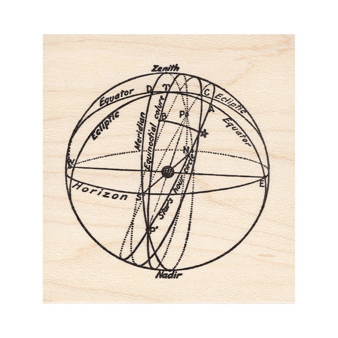 Celestial Sphere 2 847J Beeswax Rubber Stamps Unmounted - Etsy