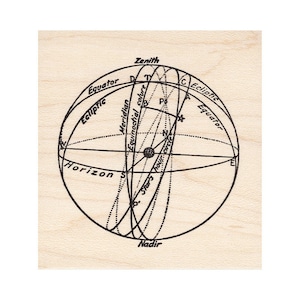 Celestial Sphere #2 847J Beeswax Rubber Stamps Unmounted, Cling ...