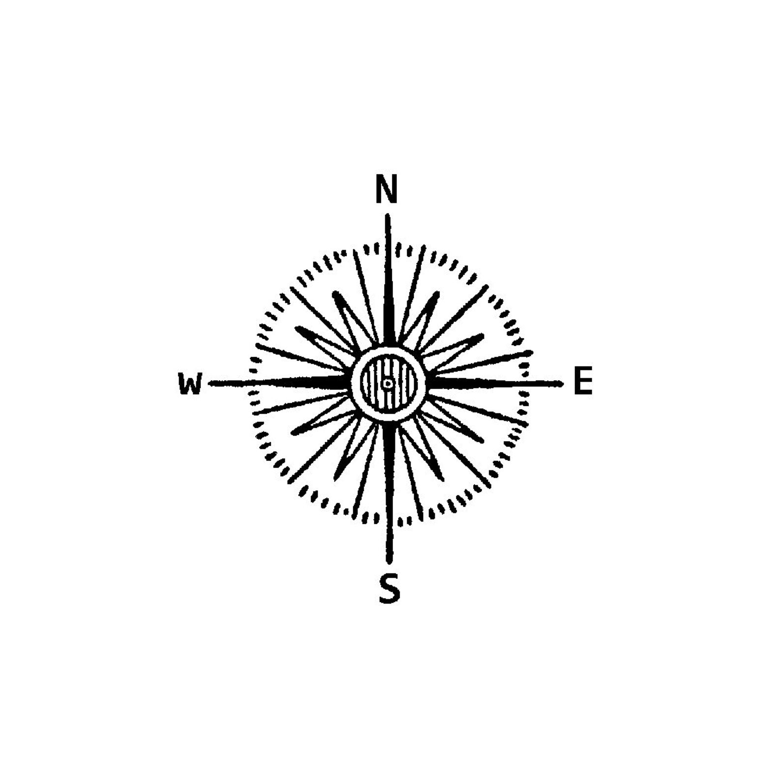 Mini Compass Rose 1719D Beeswax Rubber Stamps Unmounted | Etsy
