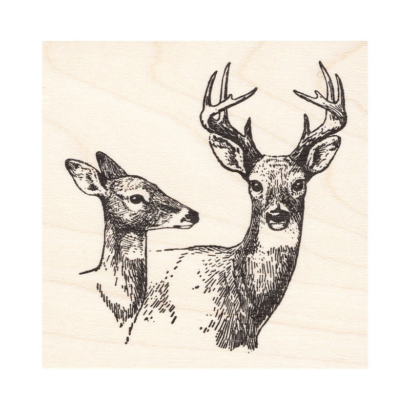 Deer Rubber Stamp - Etsy