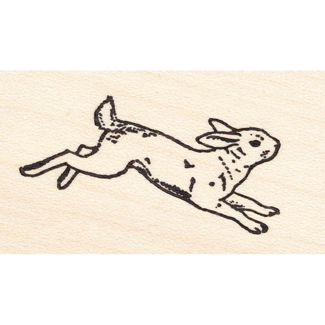 Running Bunny 636D Beeswax Rubber Stamps Unmounted, Cling, Mounted ...