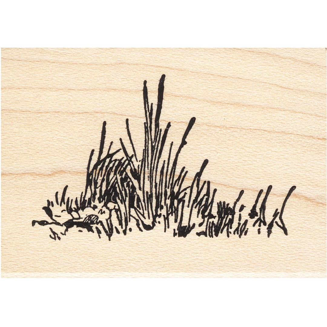 Clump of Grass 1032E Beeswax Rubber Stamps Unmounted, Cling, Mounted ...