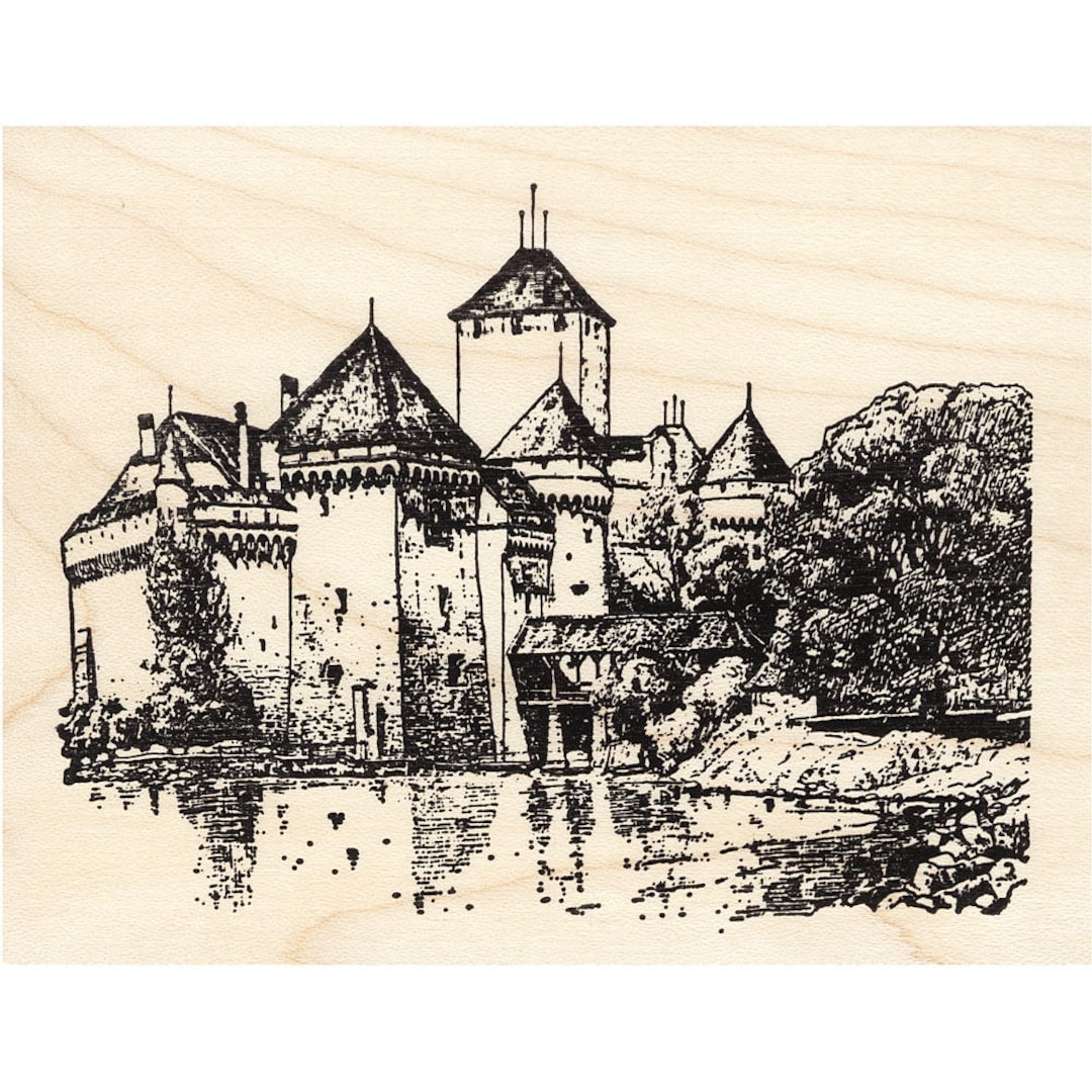 Chillon Castle Large 90N Beeswax Rubber Stamps Architecture Unmounted ...