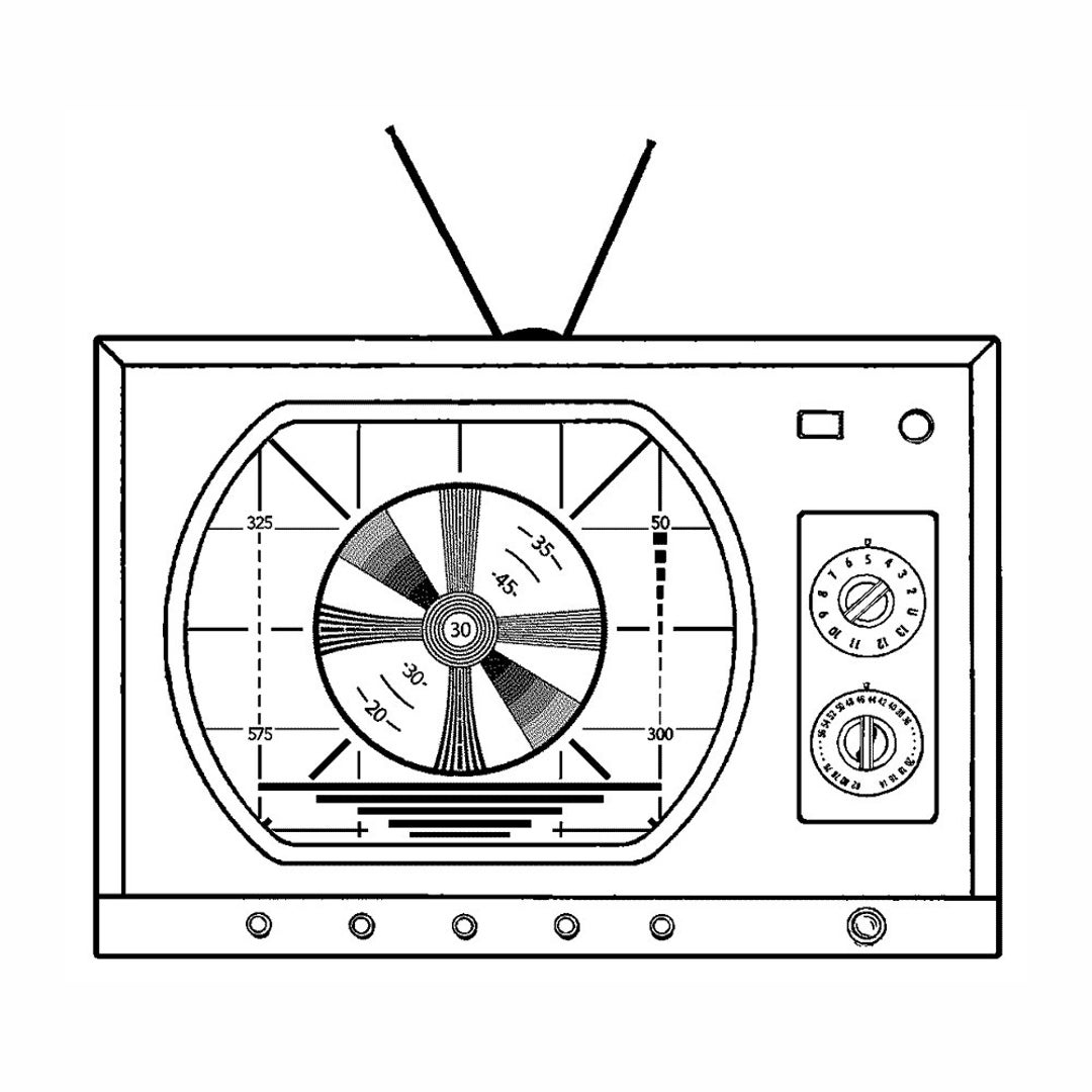 Vintage TV 1754G Television Sign off Rubber Stamp Unmounted, Cling ...